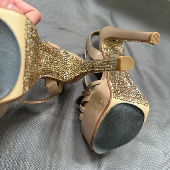 Camille Flawless | Shoes | Camille Flawless Nude Patent Leather Crystal ...